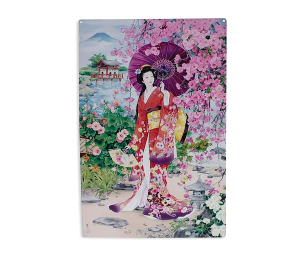 Vintage Japanese metal signs, 30cm x 20cm; Choice of designs - Farang