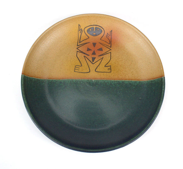 Thai ceramic plates - Primitive design - medium size, hand decorated ...